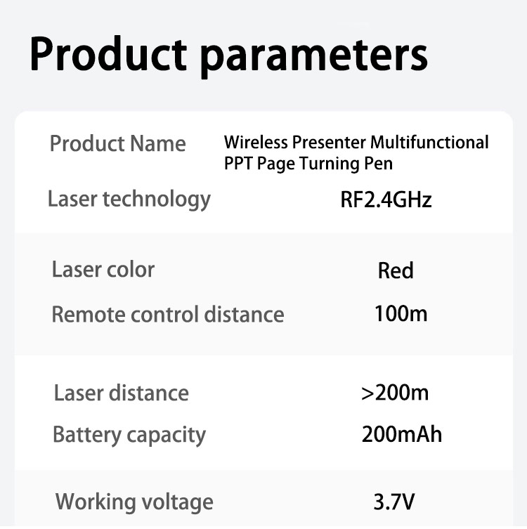 Multifunctional remote control laser PPT page turning pen